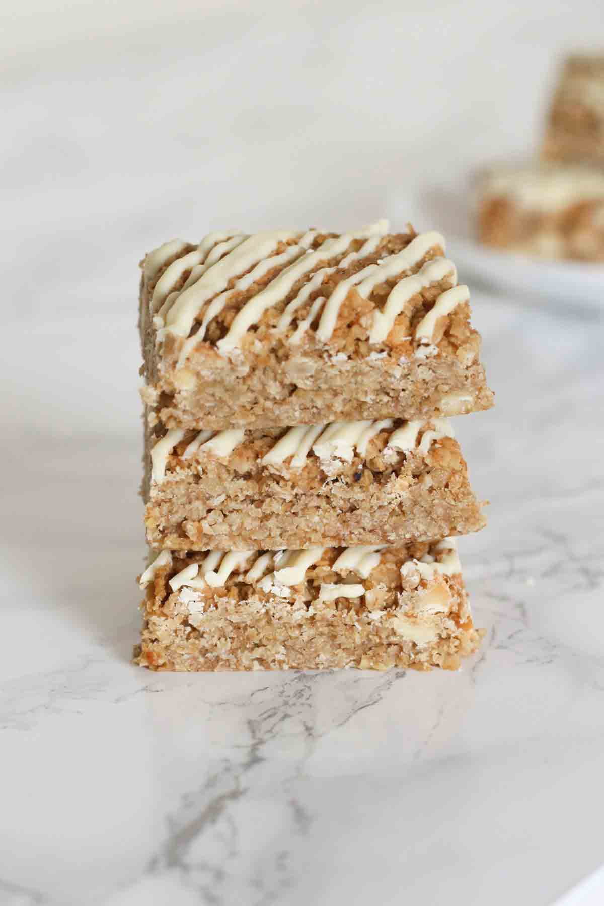 Chewy White Chocolate Flapjacks