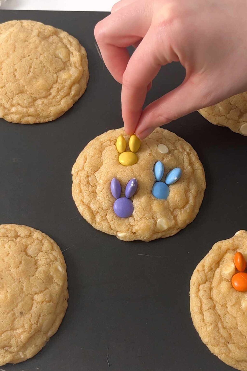 M&M Easter Bunny Cookies